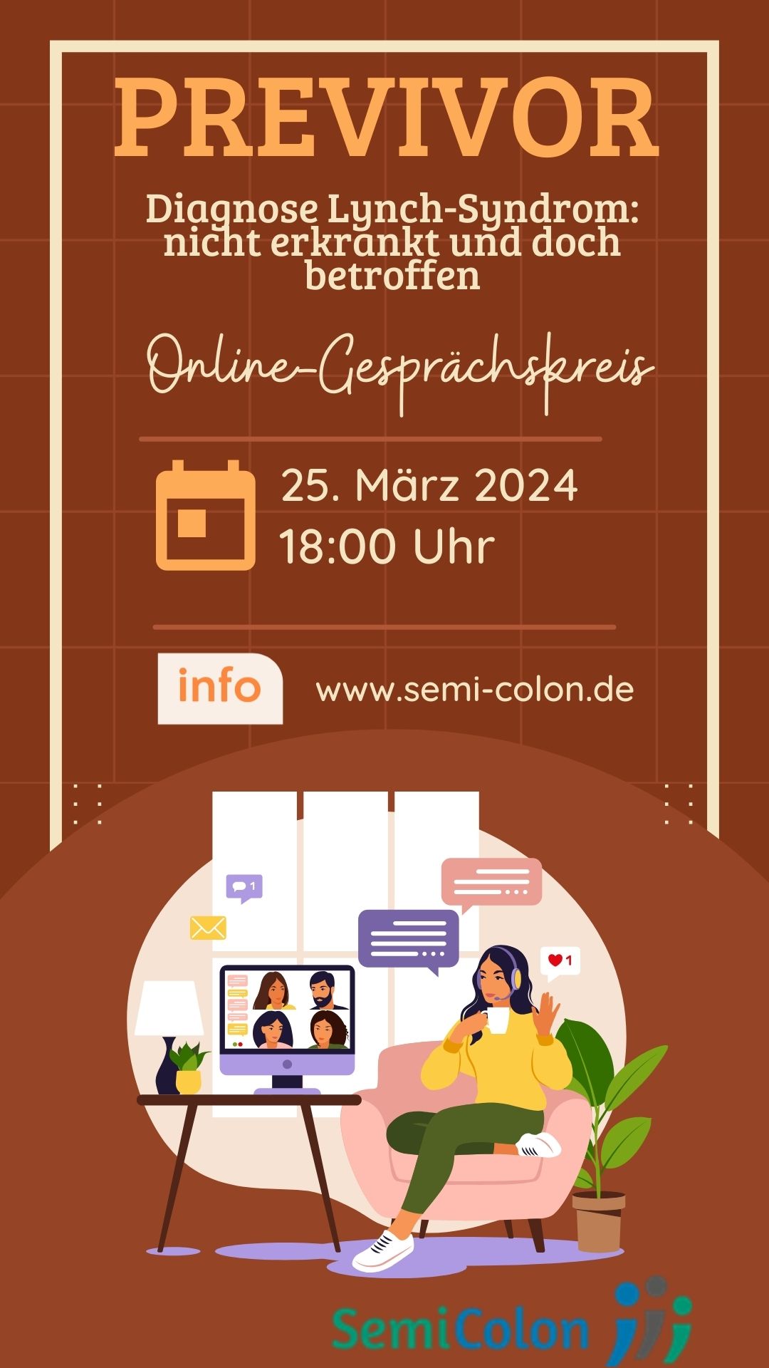 Online-Gesprächskreis Previvors - SemiColon